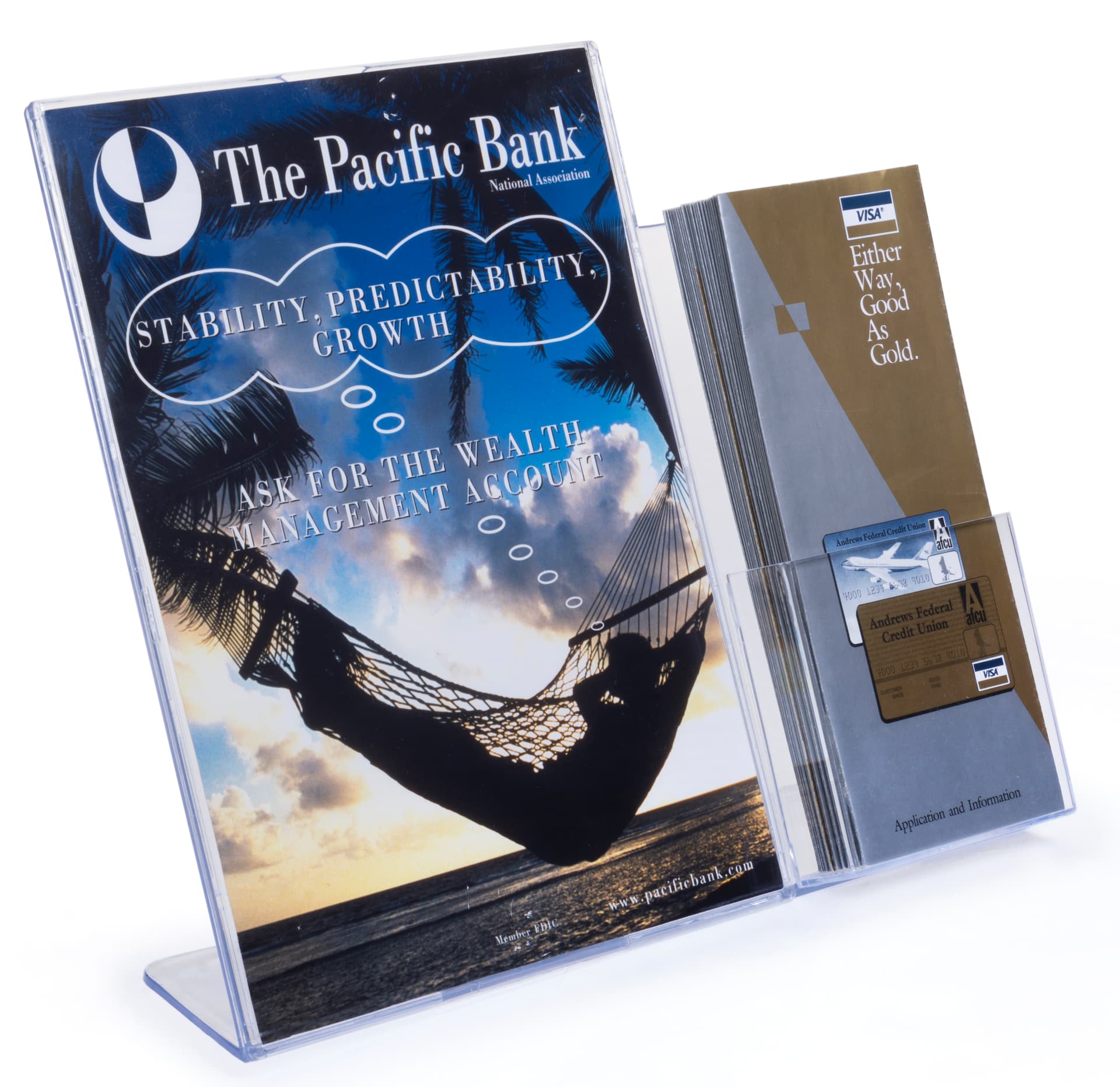 Clear Plastic Sign Frames w/ Adjacent Leaflet Holder | Displays2Go