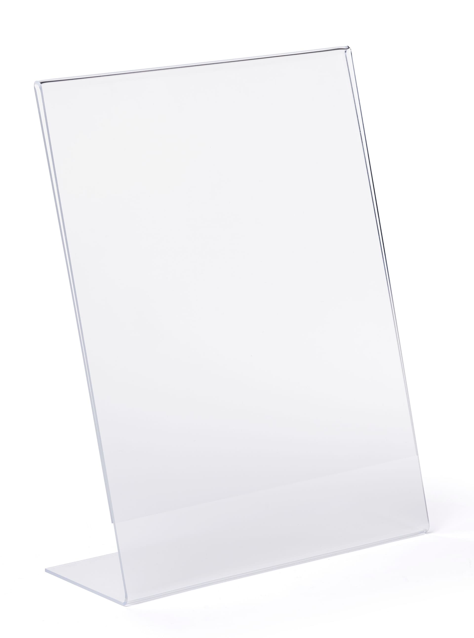 Anti Glare Plastic Slanted Display Frame | 11" x 17" | Displays2Go