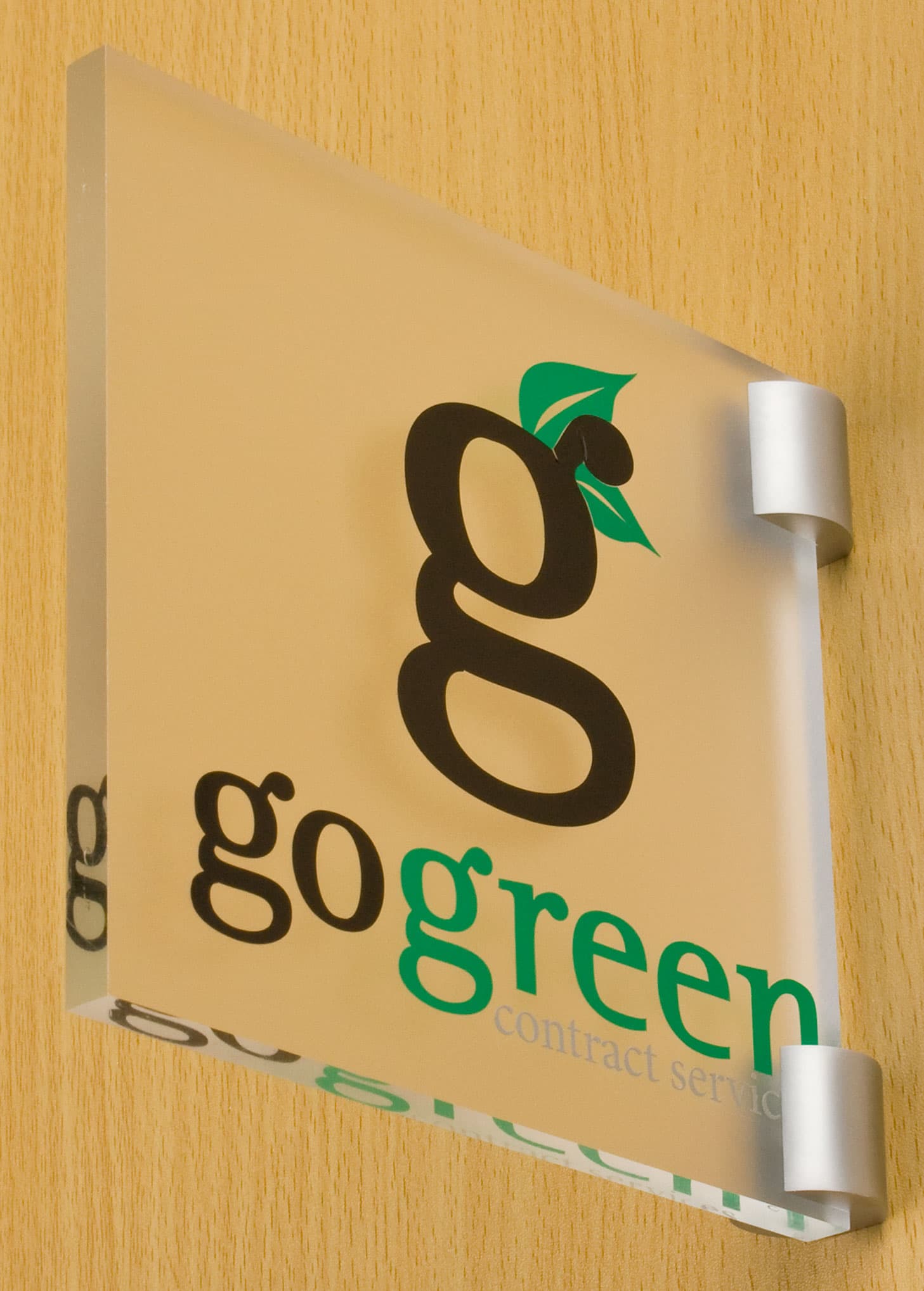 Sign Support | 1" Ege Grip Acrylic Sign Brackets for Wall | Displays2Go