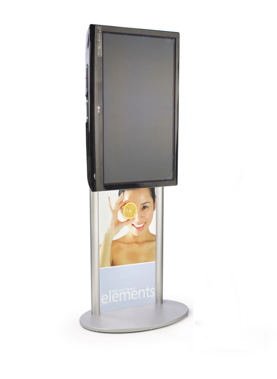 LCD & Poster Stand Combo - 60" Posters | Displays2Go