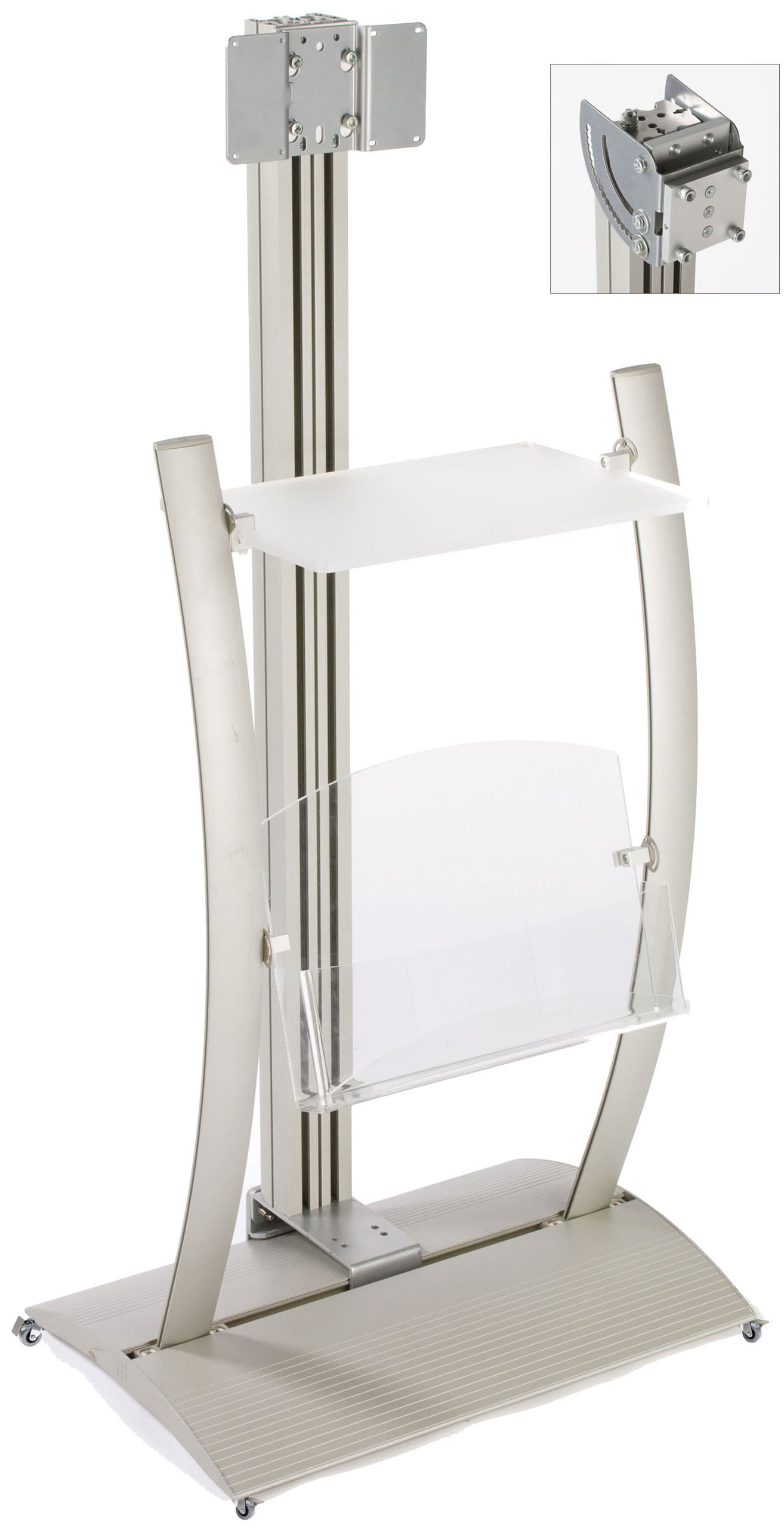 4' Height - Wide Acrylic Shelf w/ Tilt Mount | Displays2Go