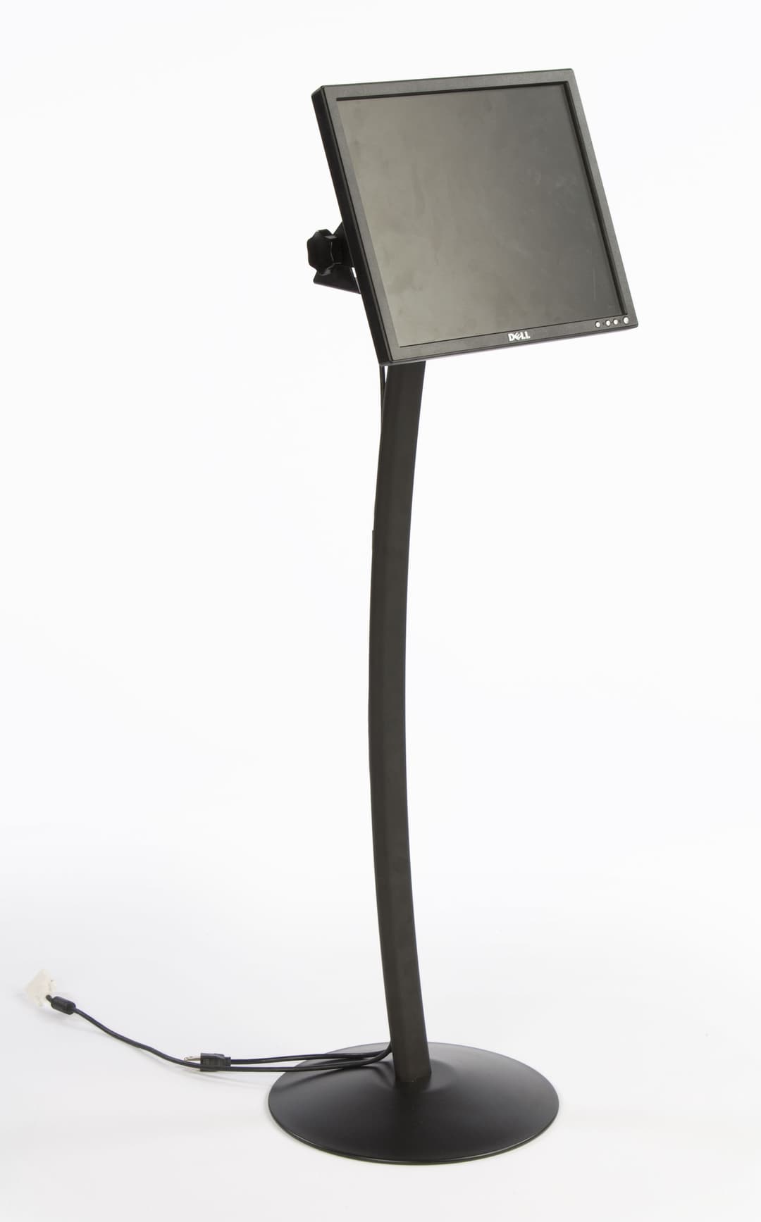 LCD Stand With Curved Pople Design - Black | Displays2Go