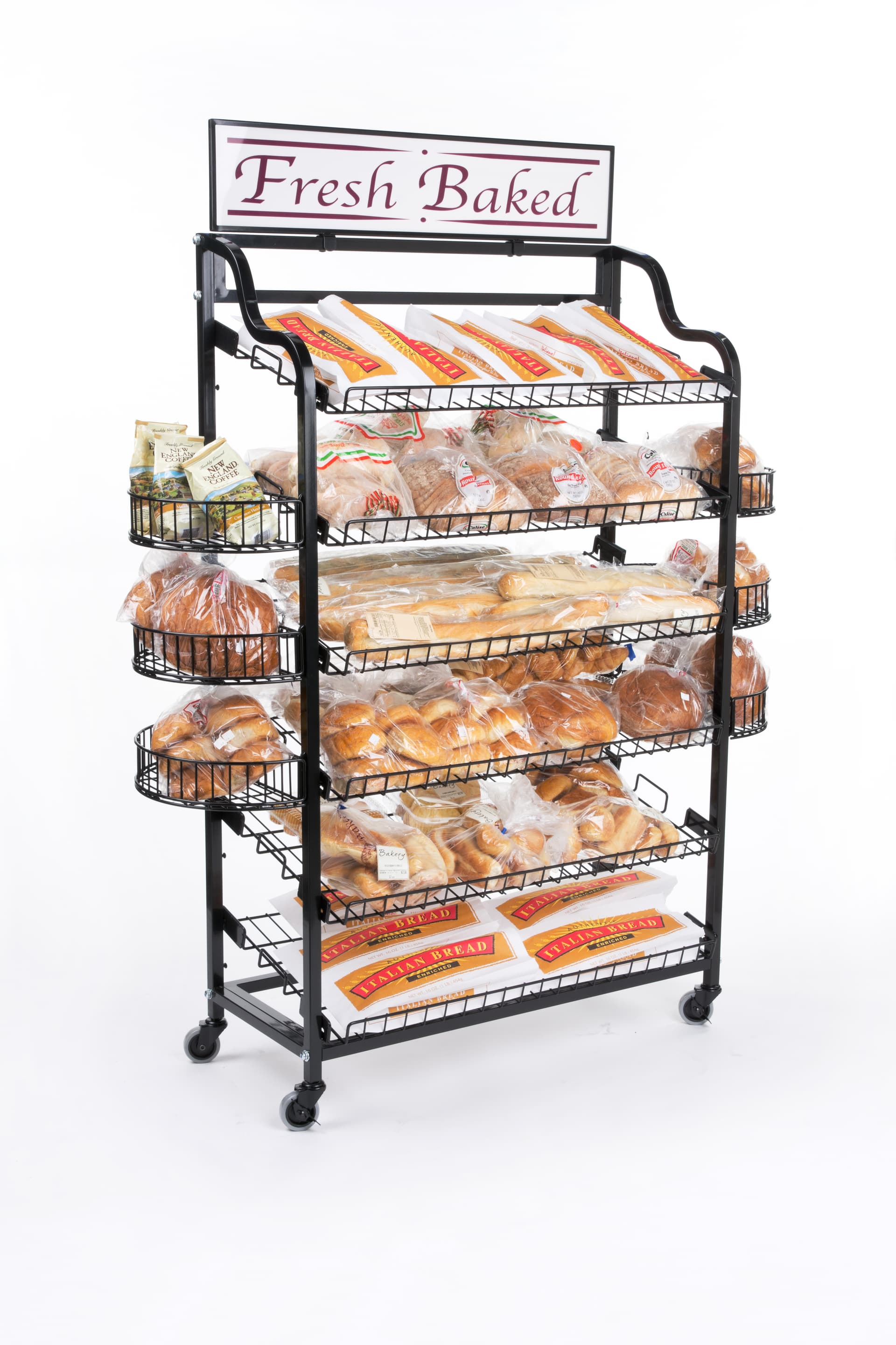Retail Store Bakery Stand | Includes (6) Side Shelves | Displays2Go