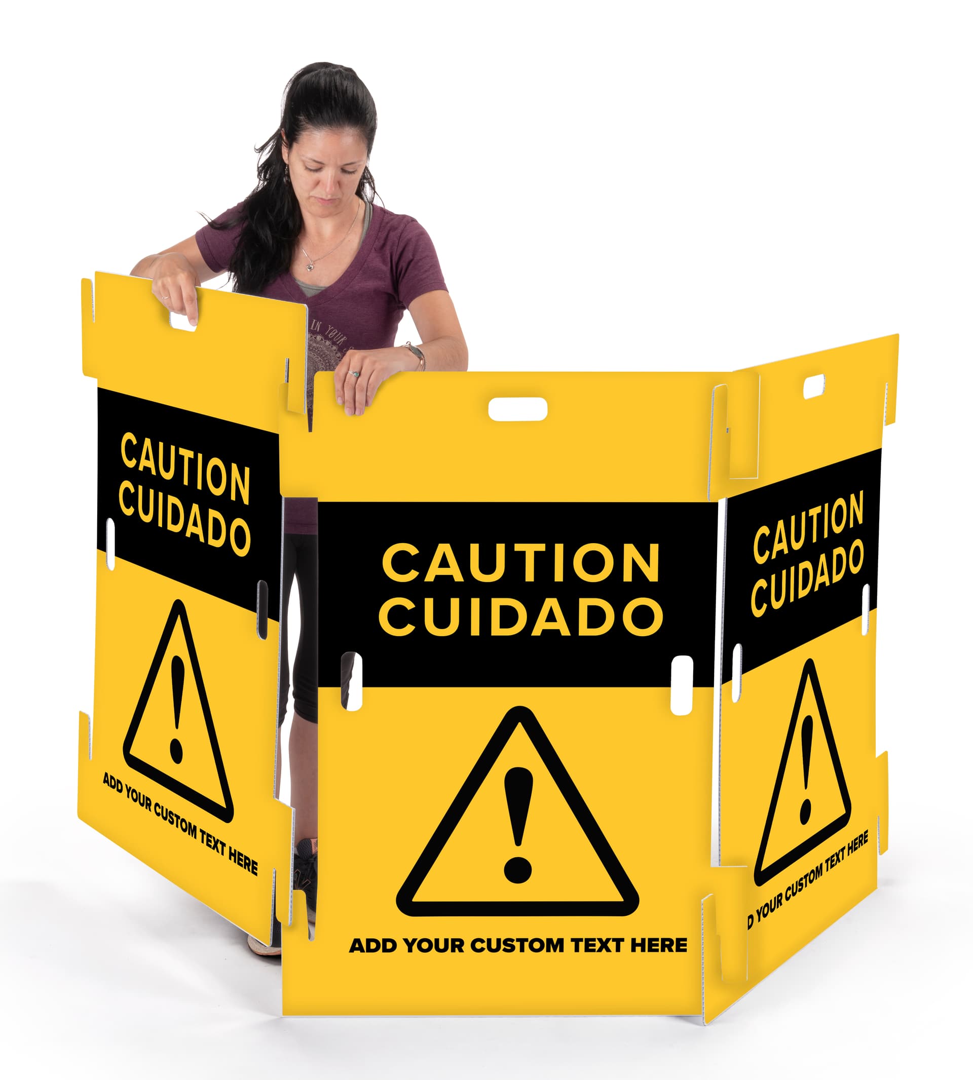 Interlocking Caution Barricade | Single-Sided Digital UV Printing ...