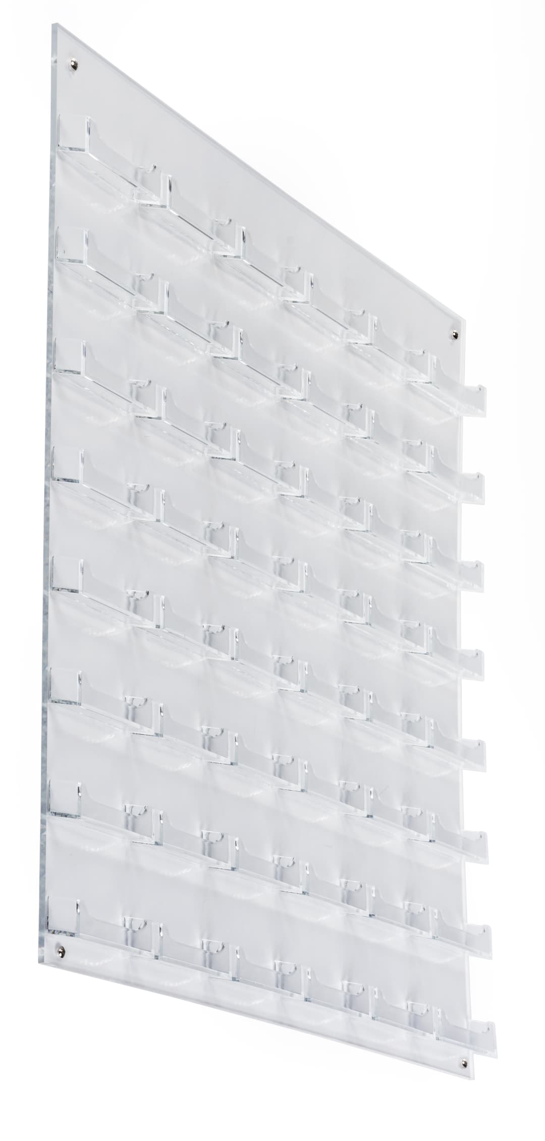 Clear 48-Pocket Business Card Wall Rack | Hardware Included | Displays2Go