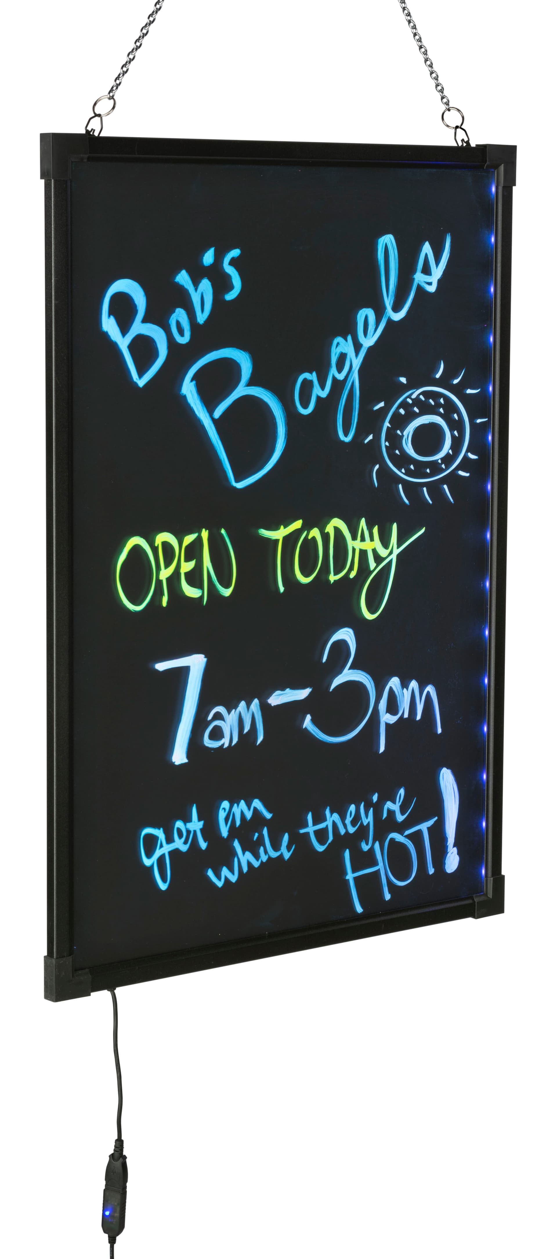 Light-Up Blackboard | Portrait or Landscape LED Write-On Panels ...