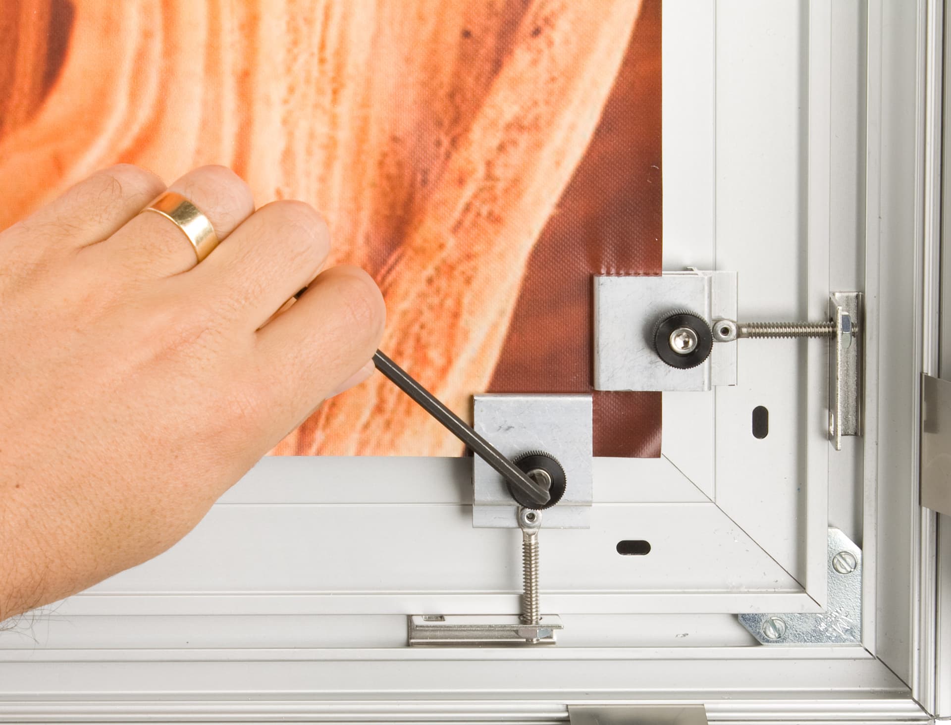 4’ x 8’ Silver Banner Stretching Frame | Large Format Signage | Displays2Go