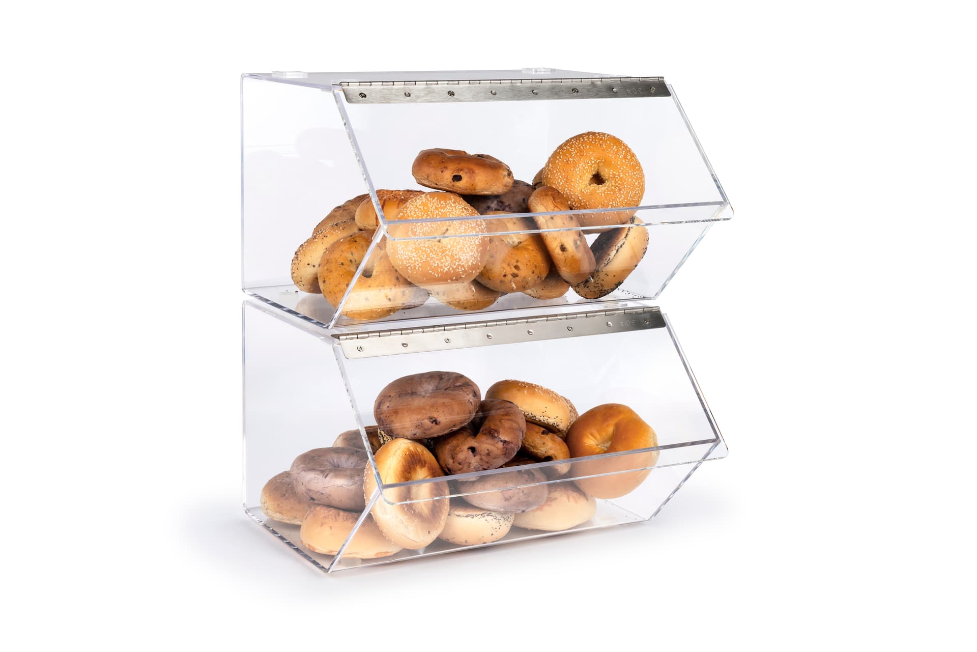 Bagel Bins - Stackable Countertop Fixtures for Bakeries | Displays2Go