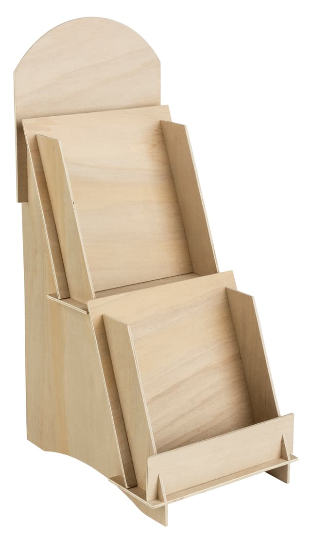 Unfinished Wood Magazine Display | Stain & Paint Receptive | Displays2Go