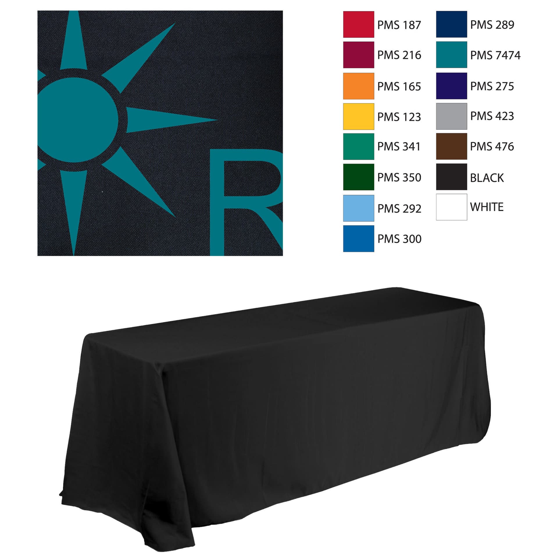 Promotional Table Covering | Cover all Sides of 6' Exhibit Booth ...