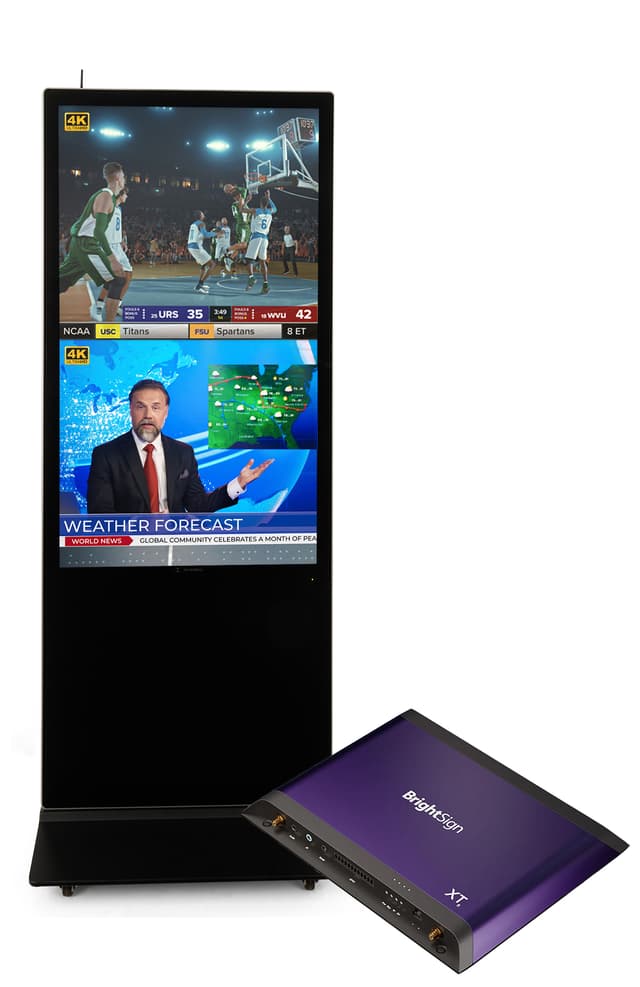 Brightsign XT1145: Live Stream Media Player | 4K Video Zoning | Displays2Go