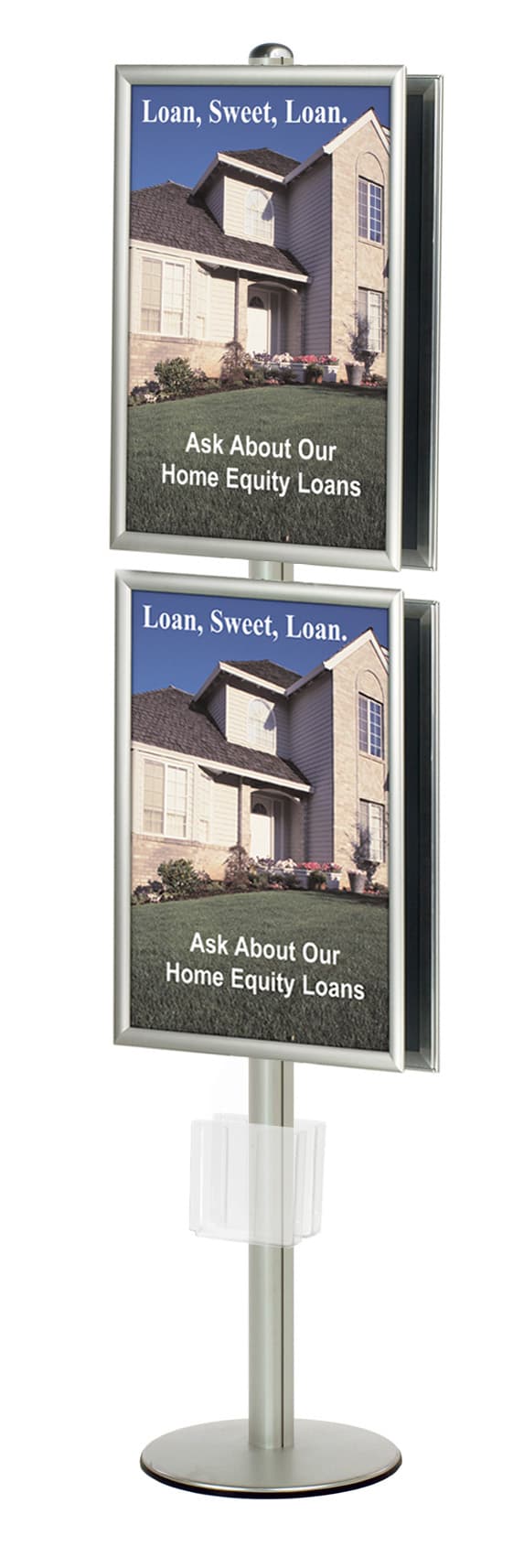 Banner Poles | 22 x 28 Poster Stand w/ 4 Silver Snap Frames | Displays2Go