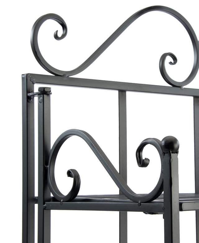 Wrought Iron Rack | (4) Wire Shelves & Stabilizing Levelers | Displays2Go