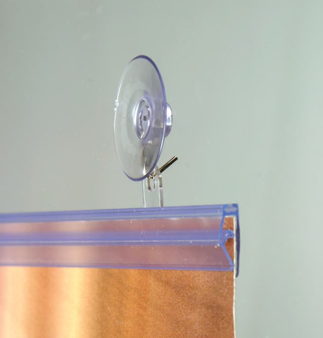 22" Wide Poster Rails - Suction Cup Hanging | Displays2Go