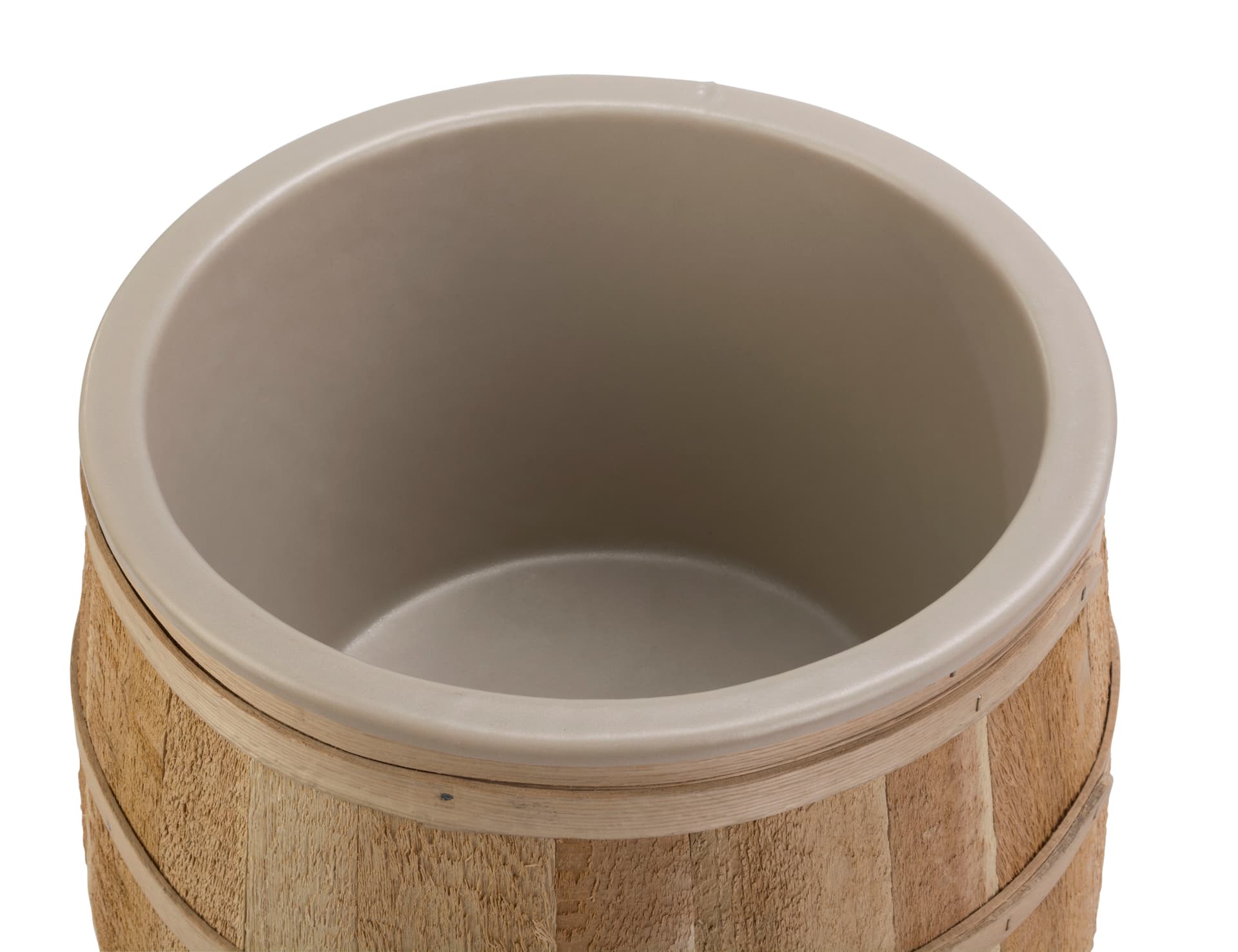 Lined Bulk Food Barrel | Natural Cedar Wood | Displays2Go