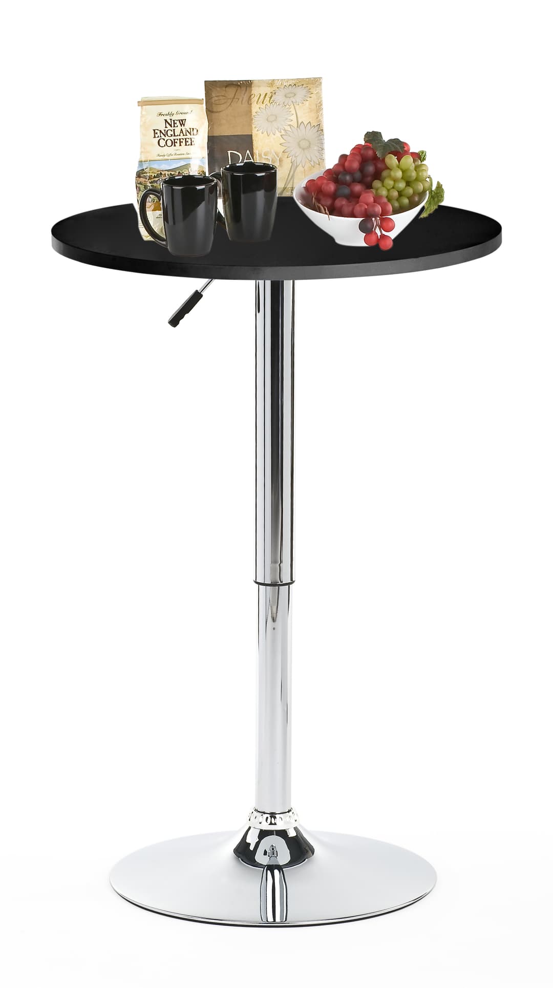 Hydraulic Bar Table | Black Top, Height Adjustable | Displays2Go