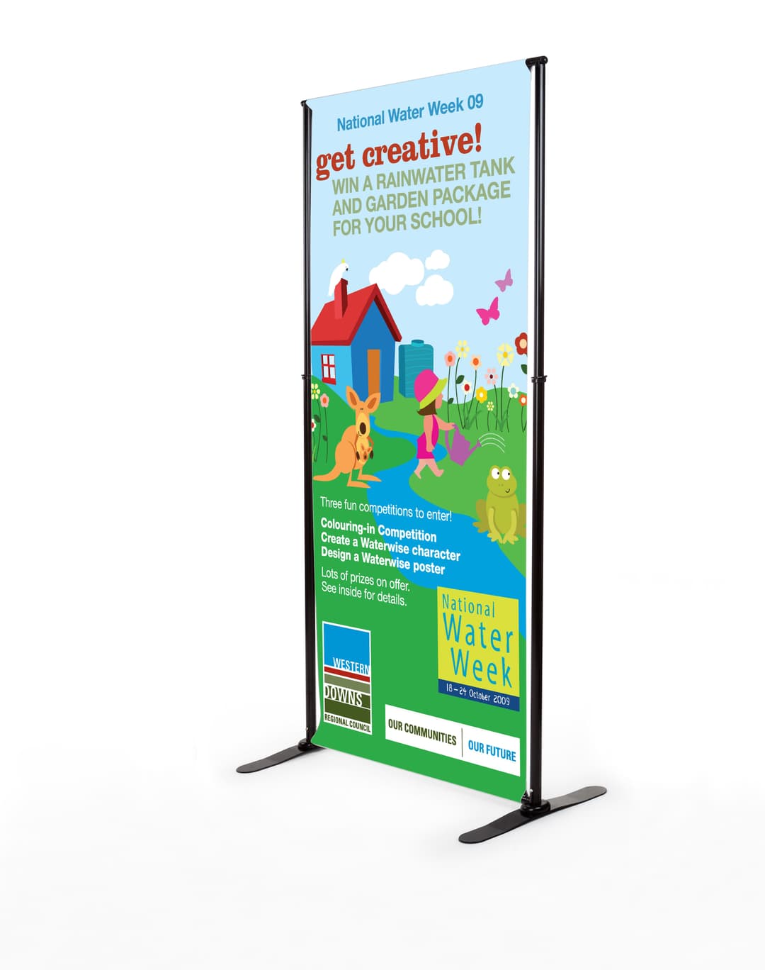 Telescoping Banner Stand | Height Adjustable w/ Custom Graphics ...