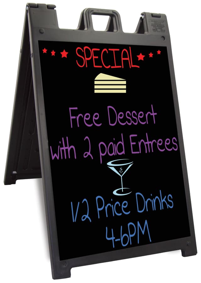 Portable Outdoor Signs | Wet Erase Polyethylene Frame | Displays2Go