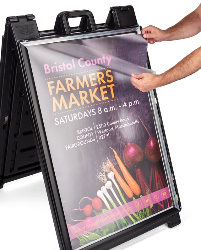 Snap Open A-Frame Sidewalk Sign | Weather Resistant Design | Displays2Go