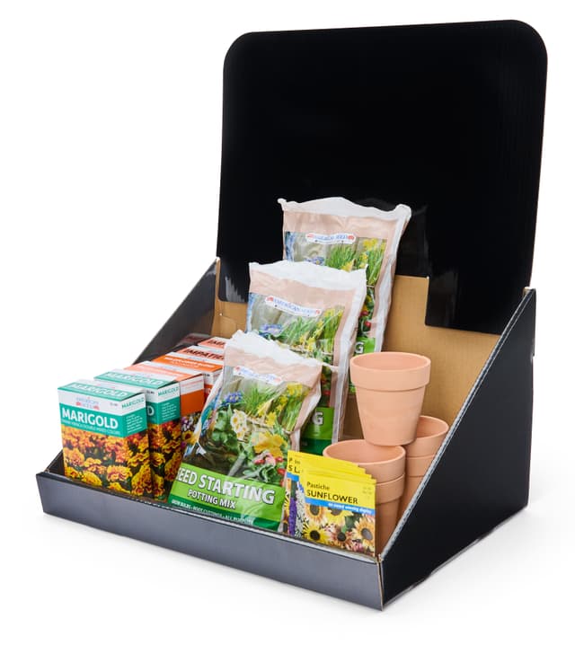 Corrugated Countertop Bin - Black | Displays2Go