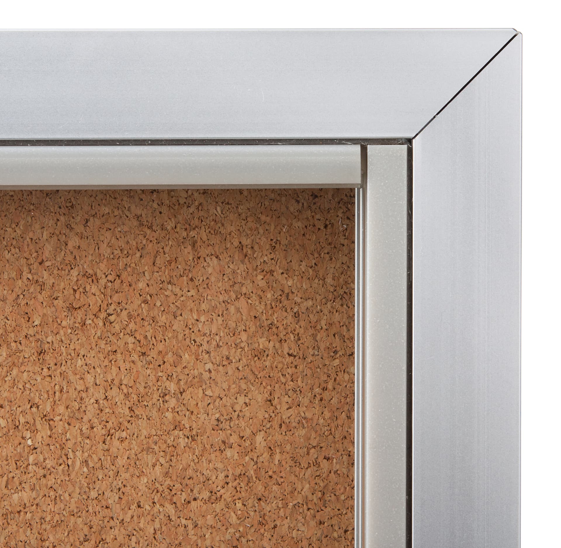 4' x 3' Silver Glass Enclosed Bulletin Board | Displays2Go