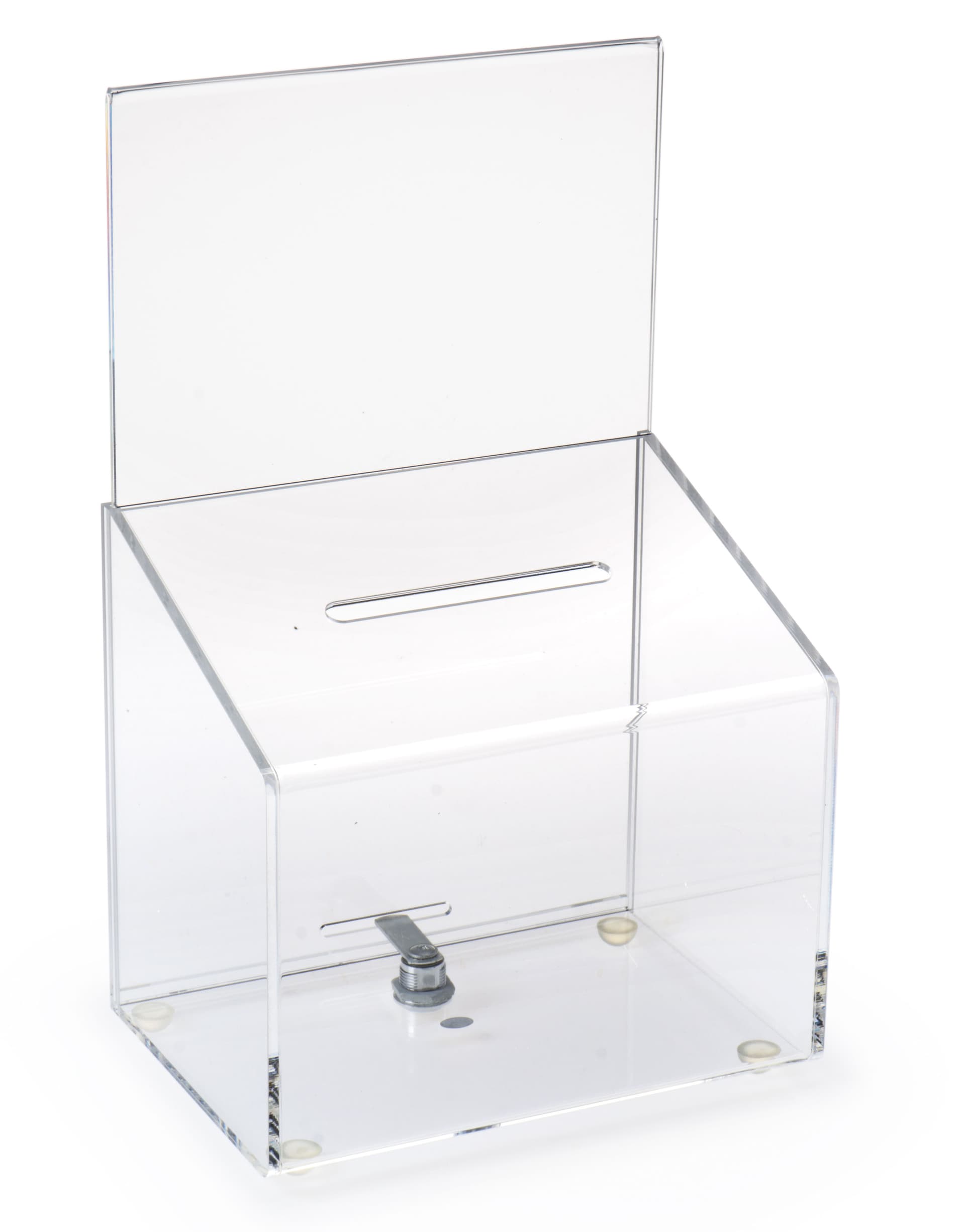 Recycled Acrylic Suggestion Drop Box w/ Key Lock and Sign Channel ...