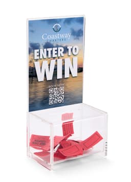 Locking Donation Box | Made of Recycled Acrylic | Displays2Go