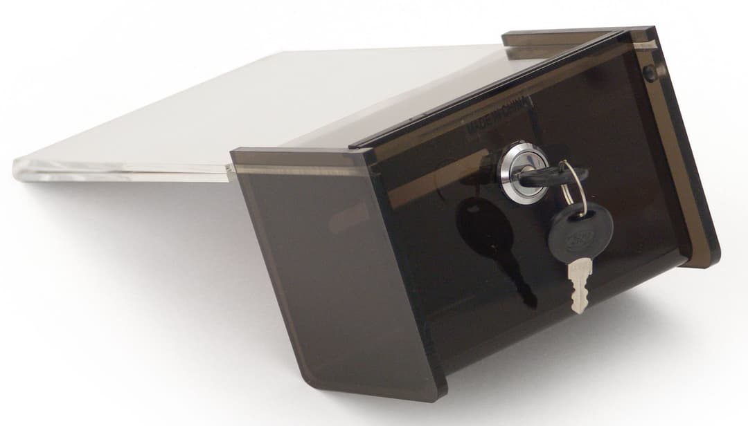 Drop Box With Lock - Features 5 x 7 Sign Header | Displays2Go