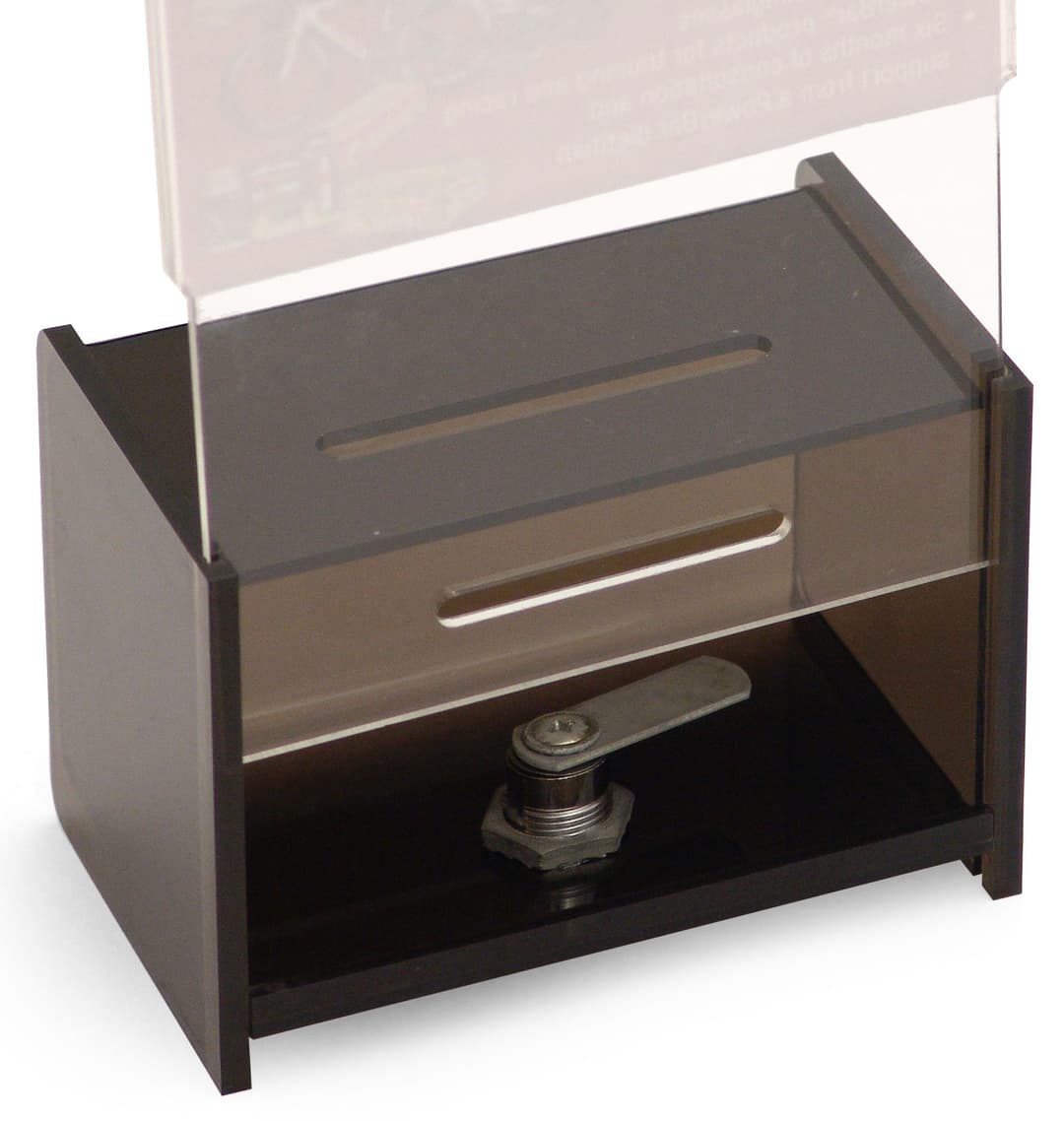 Drop Box With Lock - Features 5 x 7 Sign Header | Displays2Go