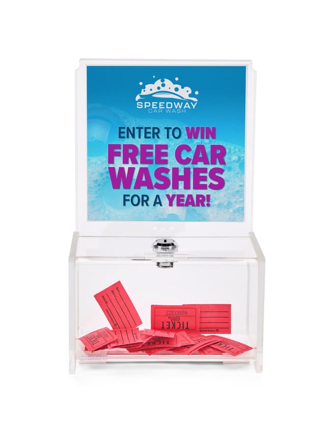 Money Donation Box | Made of Recycled Acrylic | Displays2Go