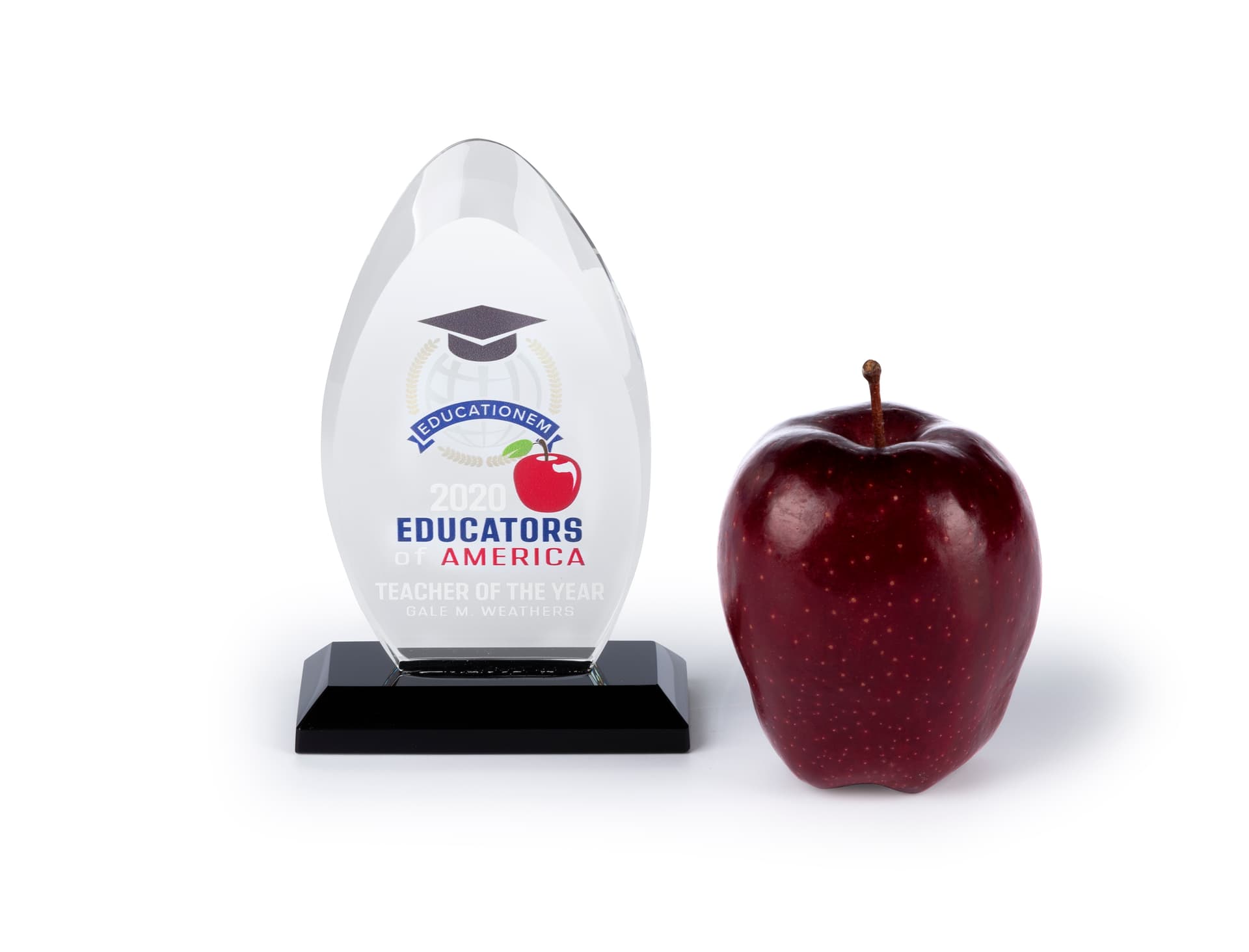 Custom Glass Recognition Award | Full-Color Graphics | Displays2Go