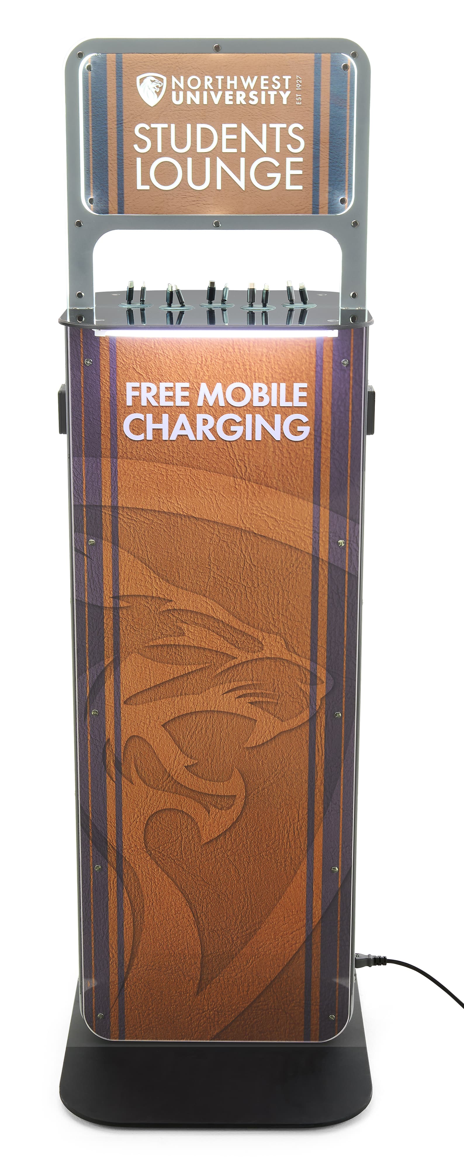 Phone Charging Station Kiosk | Two Universal Outlet | Displays2Go