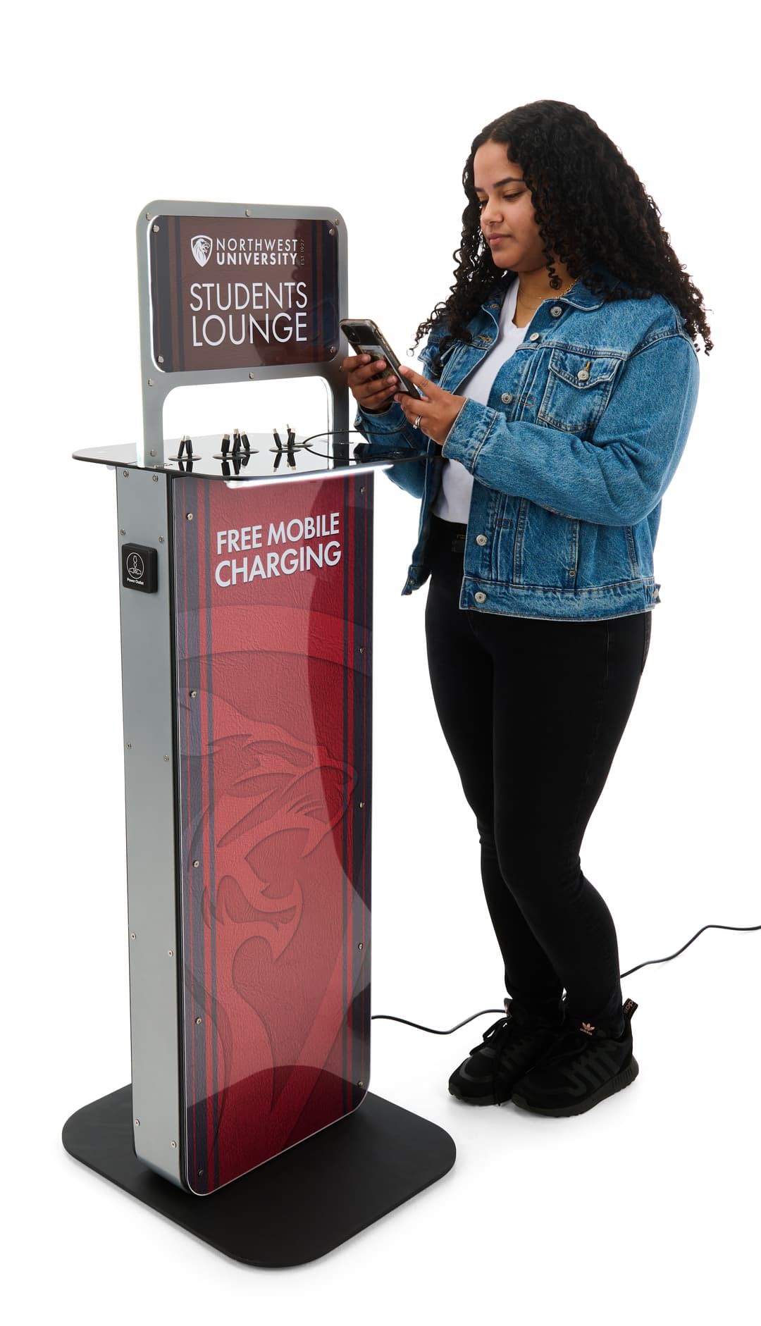 Phone Charging Station Kiosk | Two Universal Outlet | Displays2Go