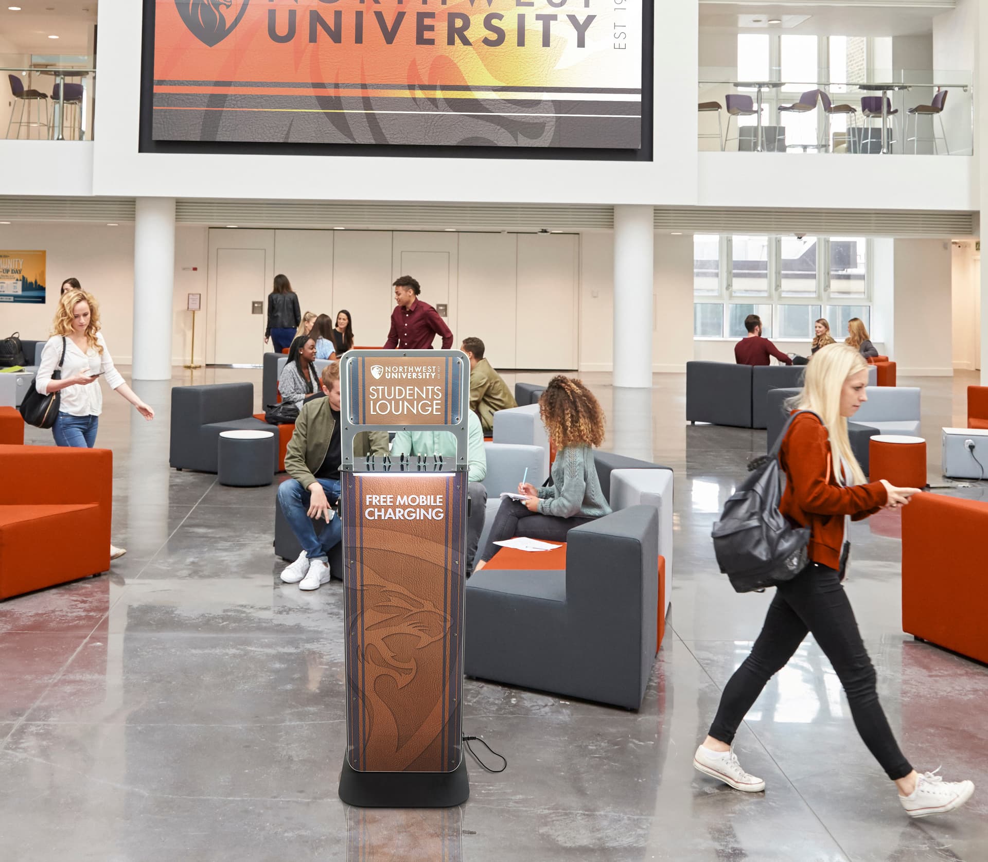 Phone Charging Station Kiosk | Two Universal Outlet | Displays2Go