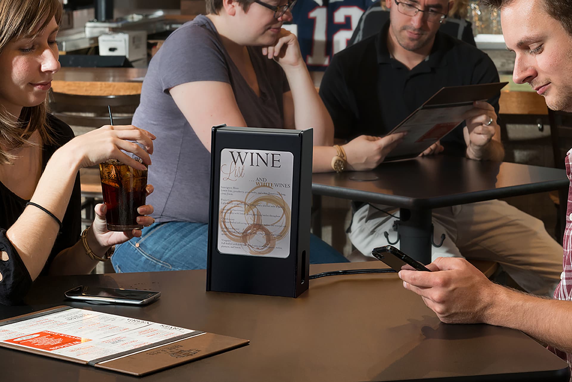 Restaurant Menu Power Bank | 5 Device Capacity | Displays2Go