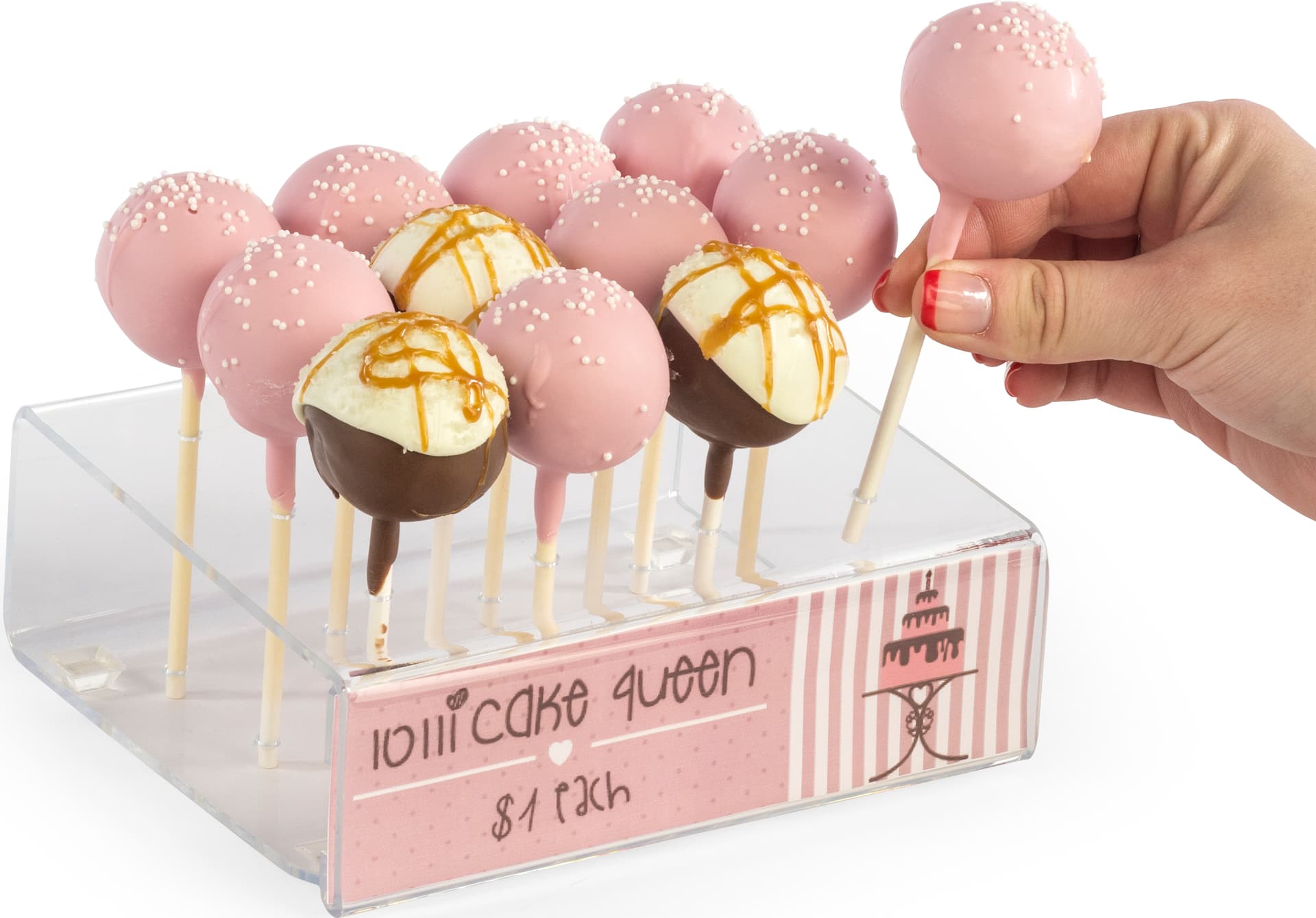 Acrylic Cake Pop Stand | Holds Up to 12 Skewers | Displays2Go