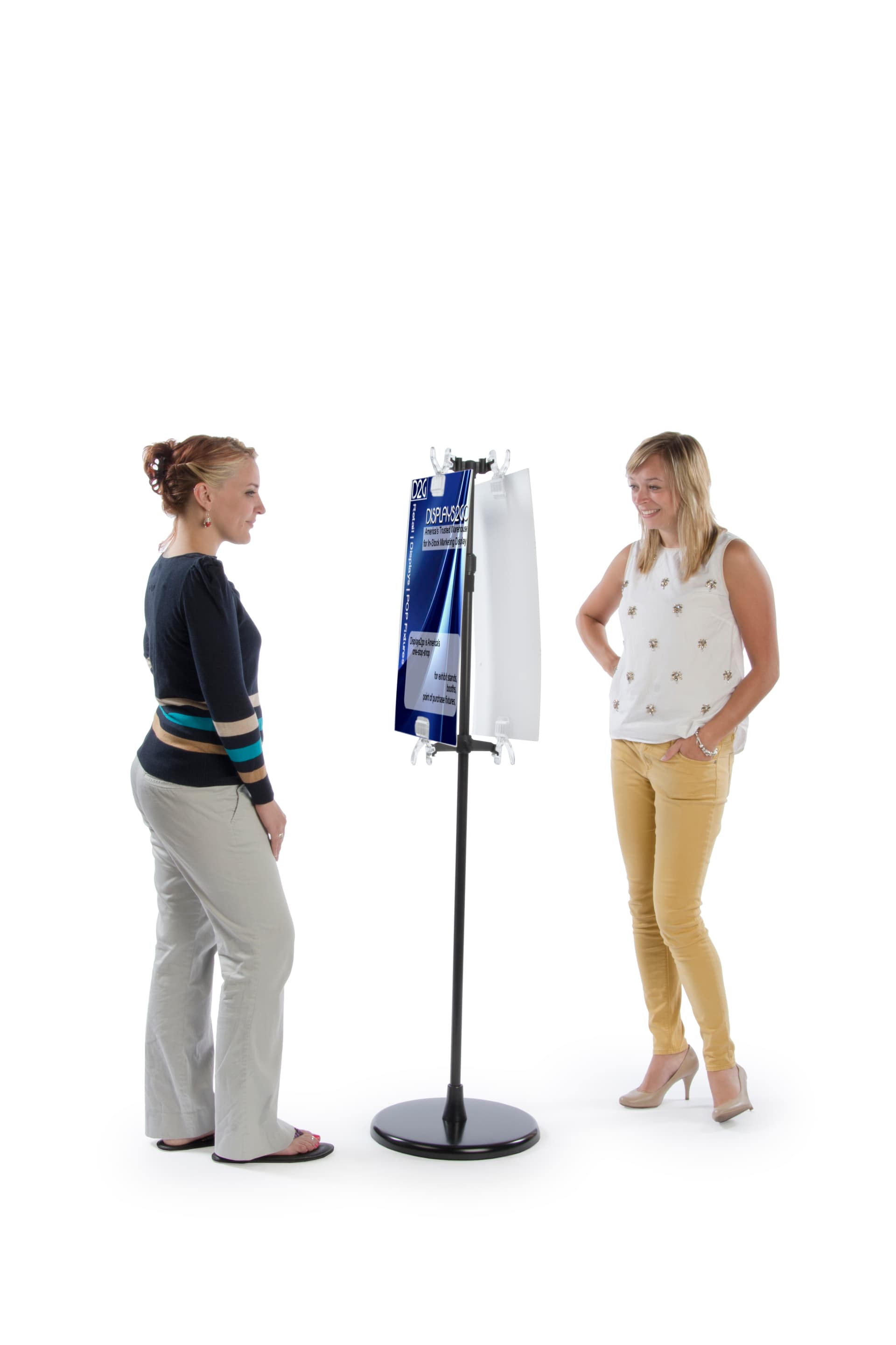 Double-sided Poster Clip Stand with 22" x 28" Sheet | Displays2Go