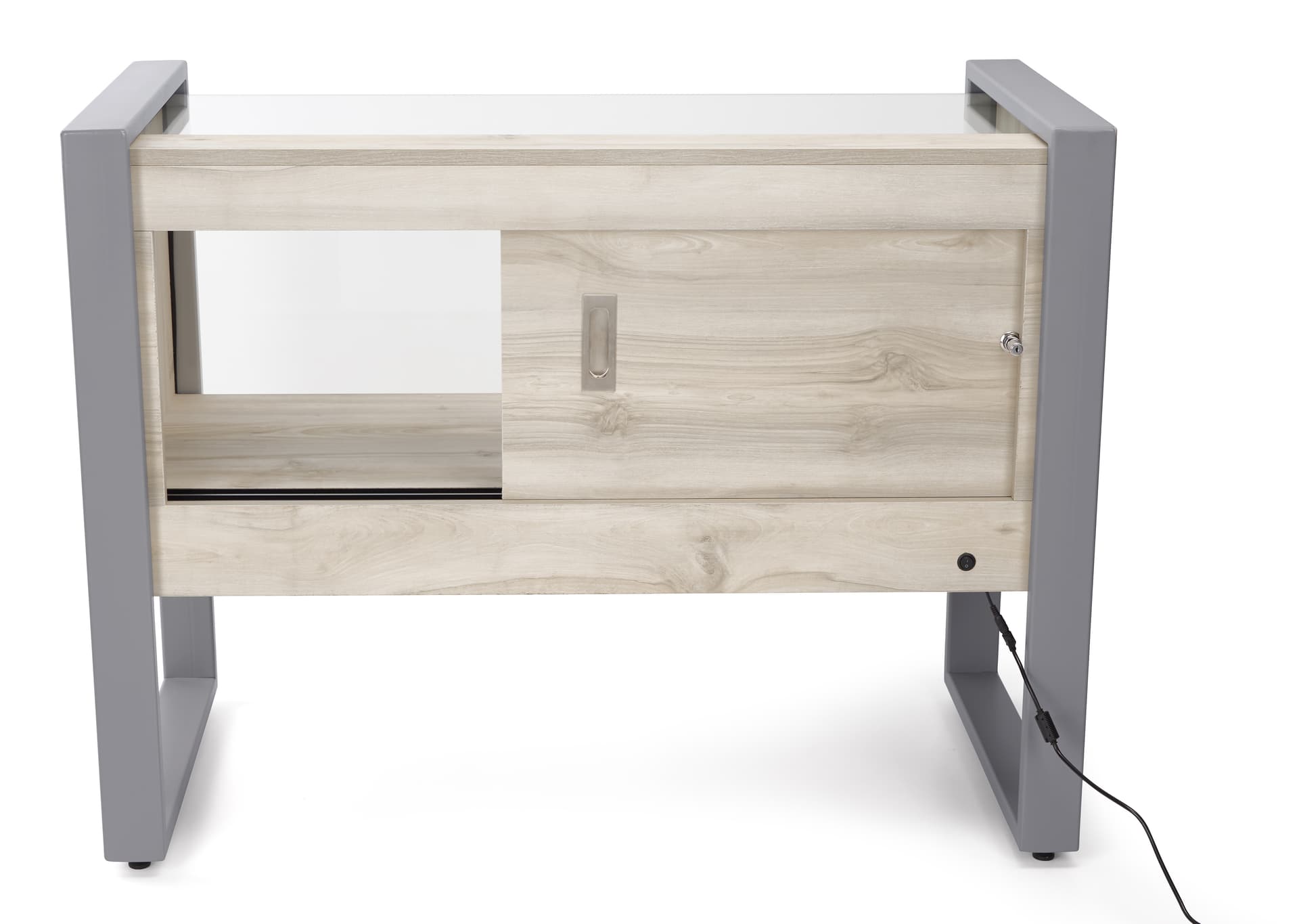 Glass Display Counter | Illuminated With Locking Mirrored Doors ...