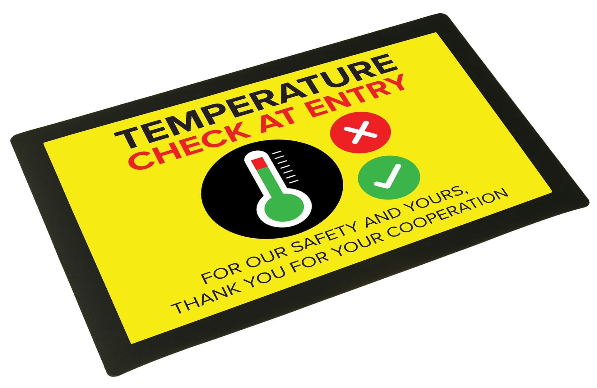 Temperature Station Counter Mat Signage | Public Safety Message ...