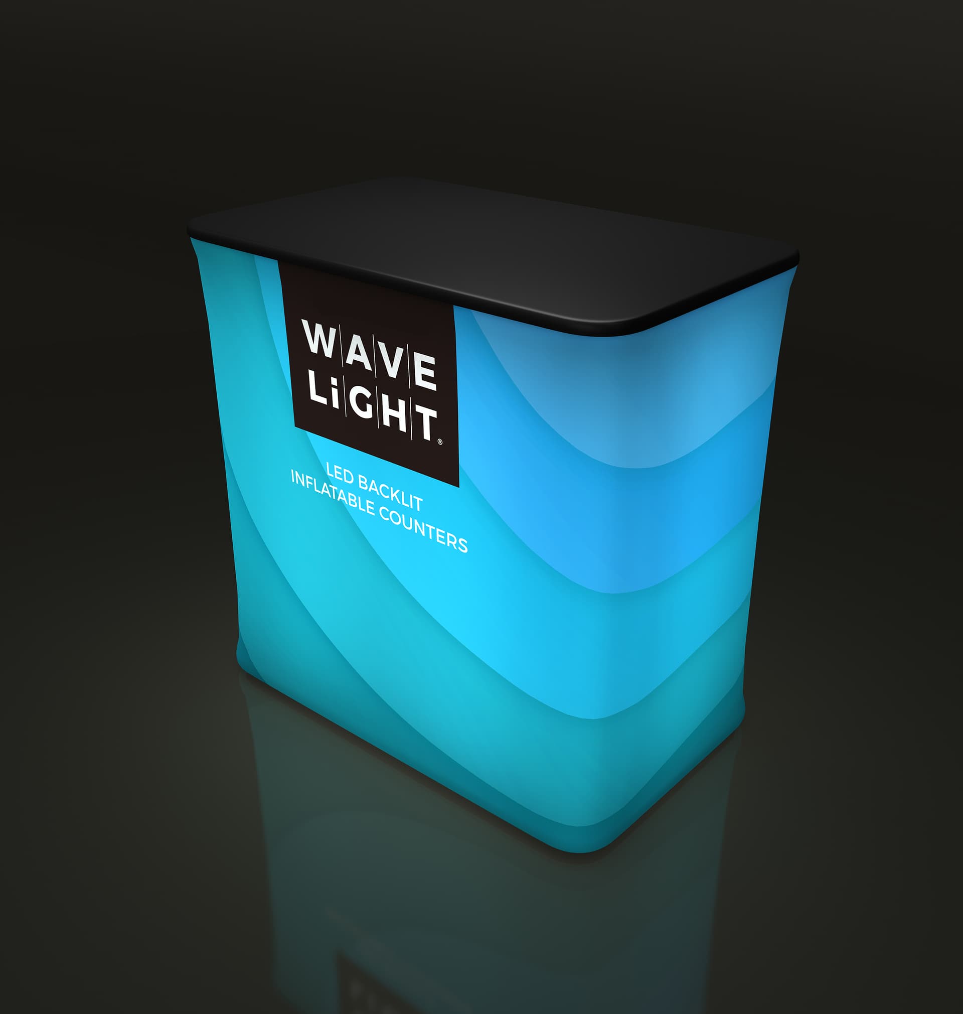 Air Inflatable Backlit Rectangular Counter | WaveLight Air | Displays2Go