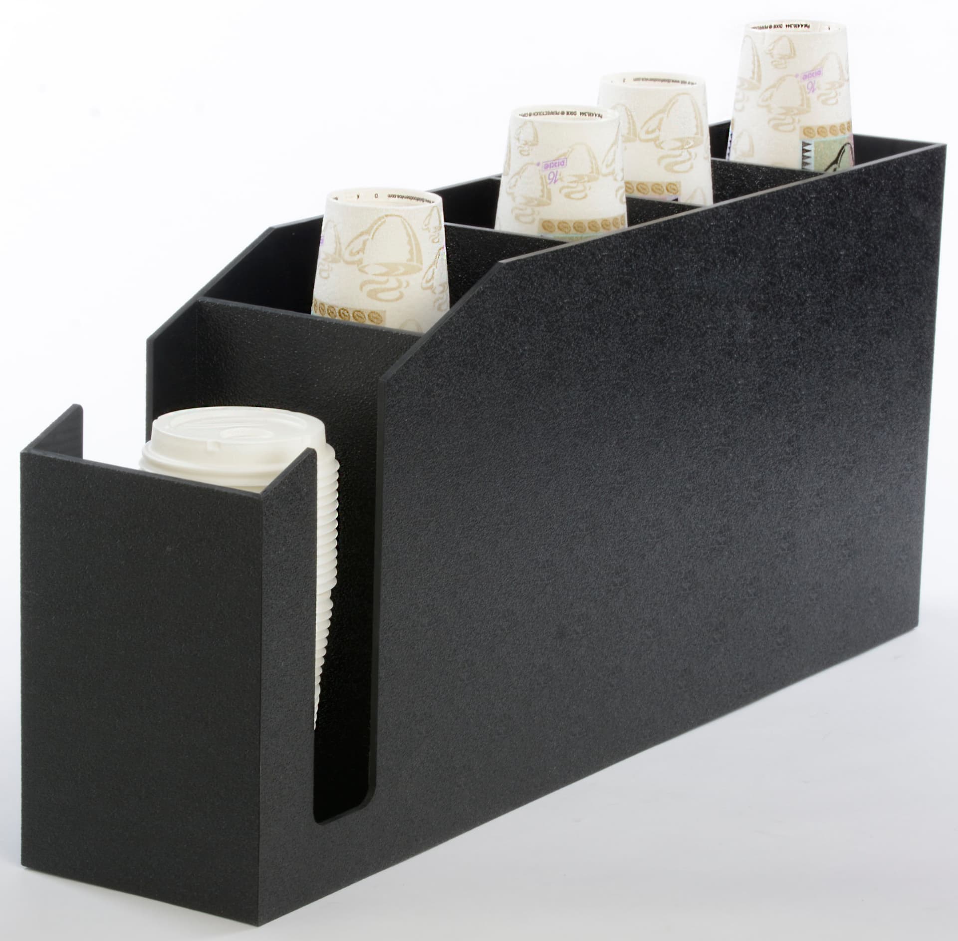 Countertop Cup Dispenser | Tabletop with (5) Compartments | Displays2Go