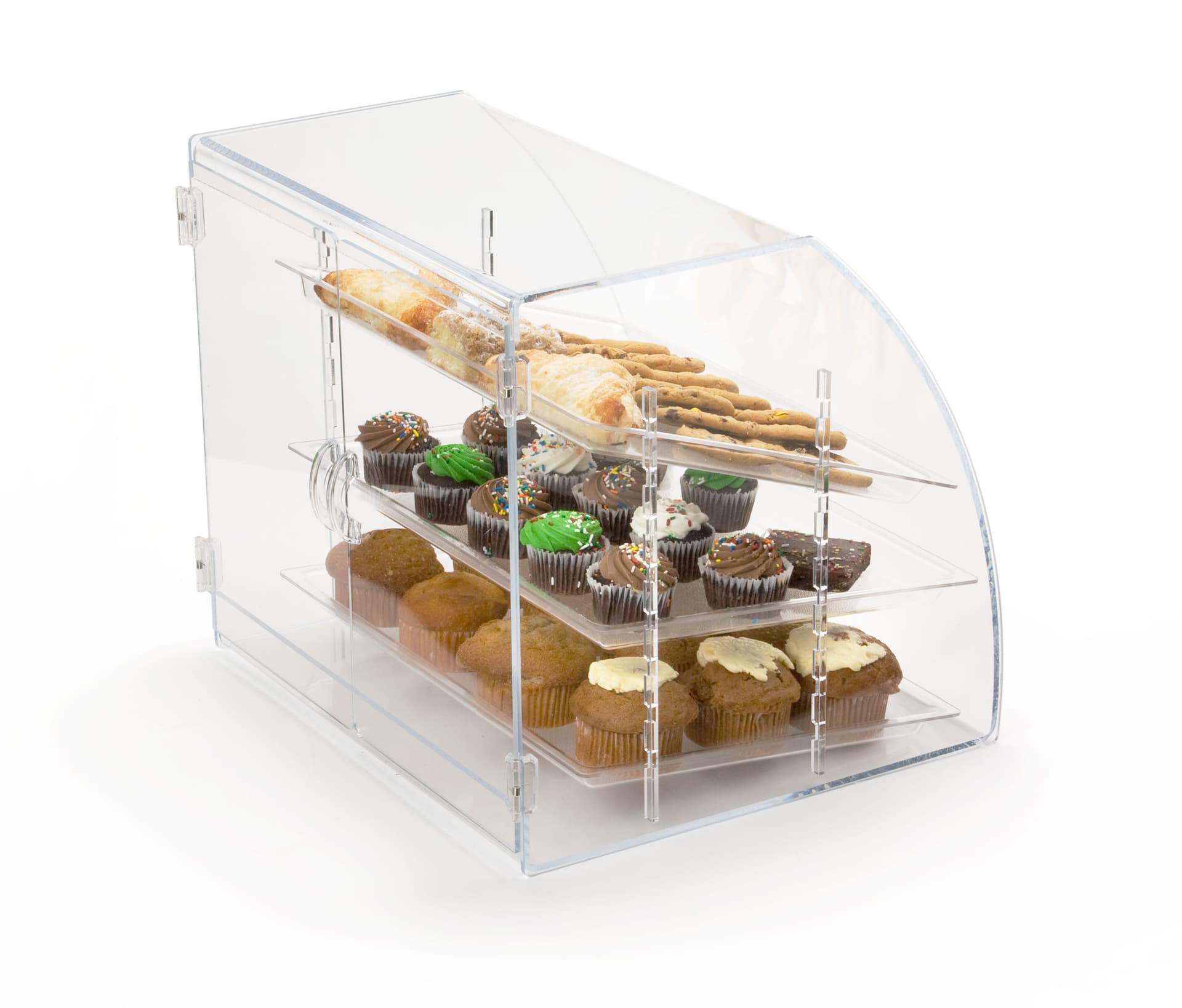 Food Cases | Curved Front Fixture With Rear Loading Doors | Displays2Go