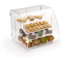 Food Cases | Curved Front Fixture With Rear Loading Doors | Displays2Go