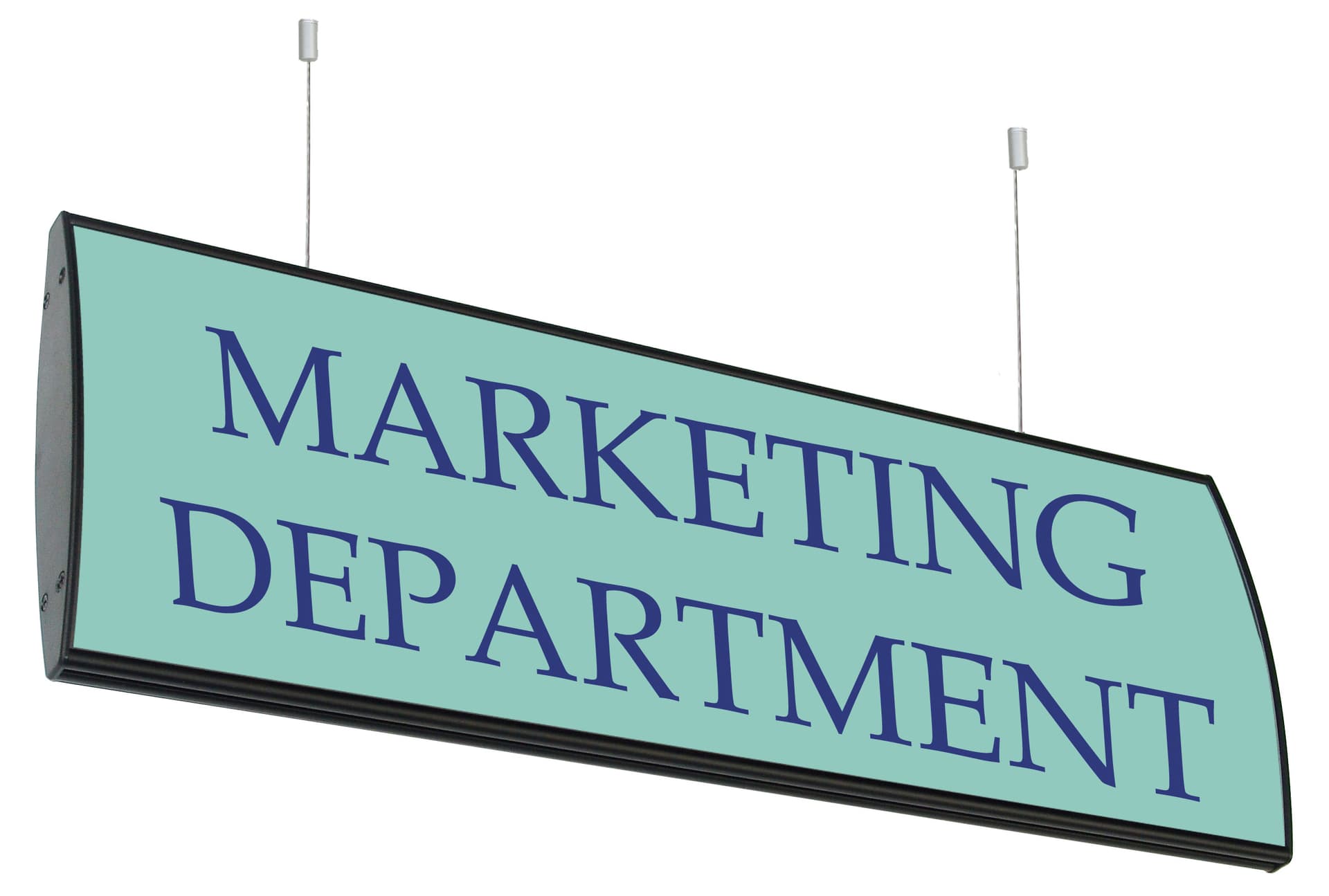 Interior Office Signage | 22 x 7.75 Hanging Sign - Front-Loading ...