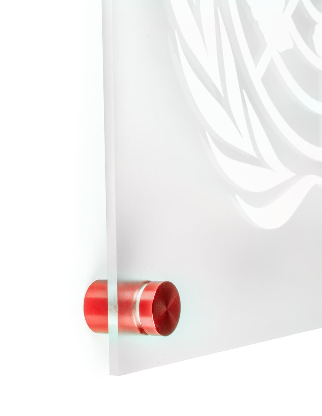 Red Sign Standoffs | Through Grip Signage Holder | Displays2Go