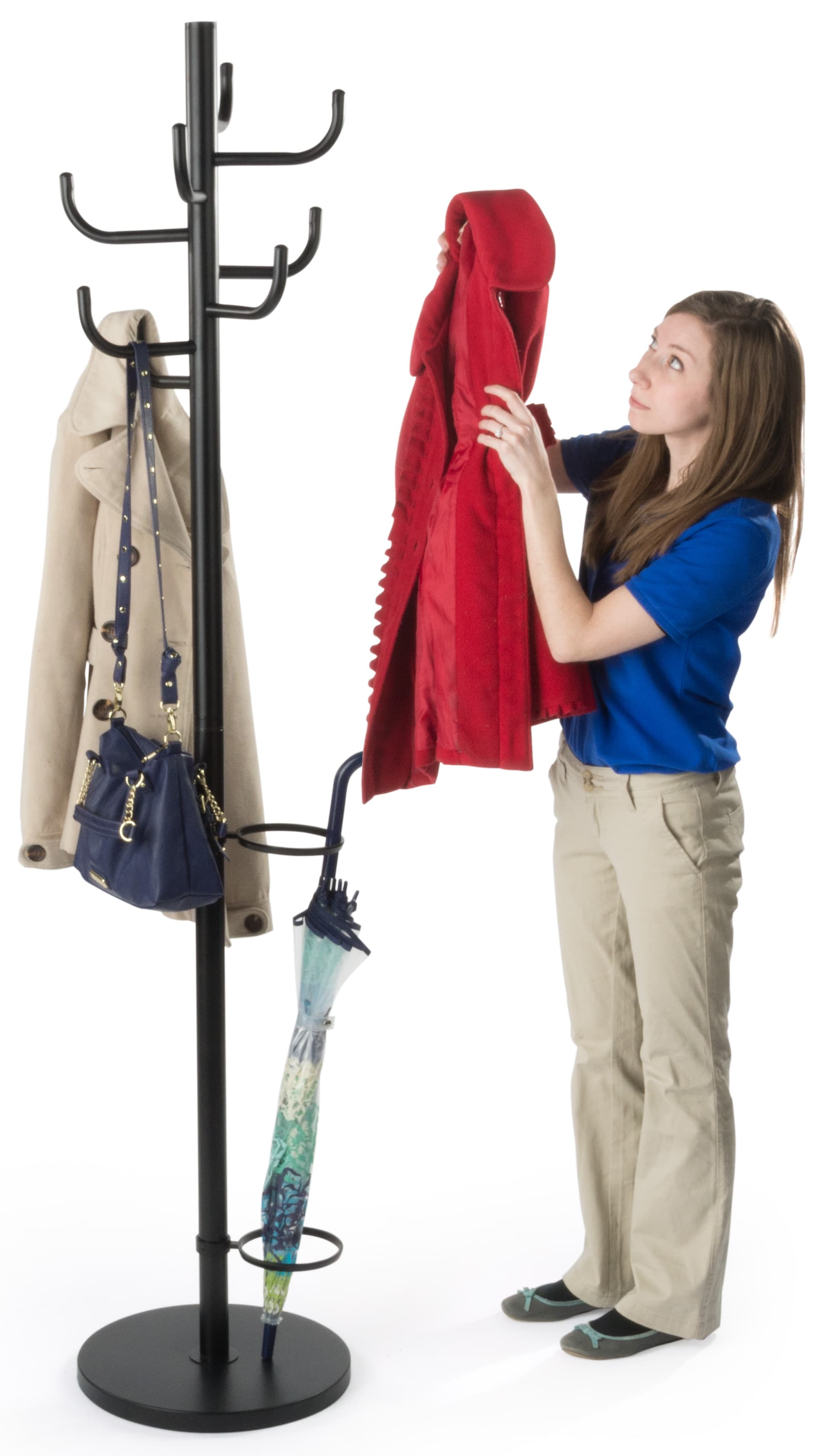 Commercial Coat Racks | Curved Hooks with End Caps | Displays2Go