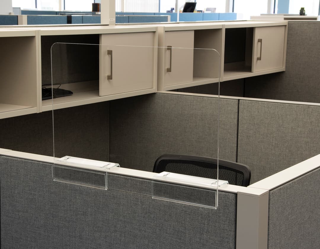 Clear Acrylic Cubicle Panel Extender | Dry Erase Write-On Design ...