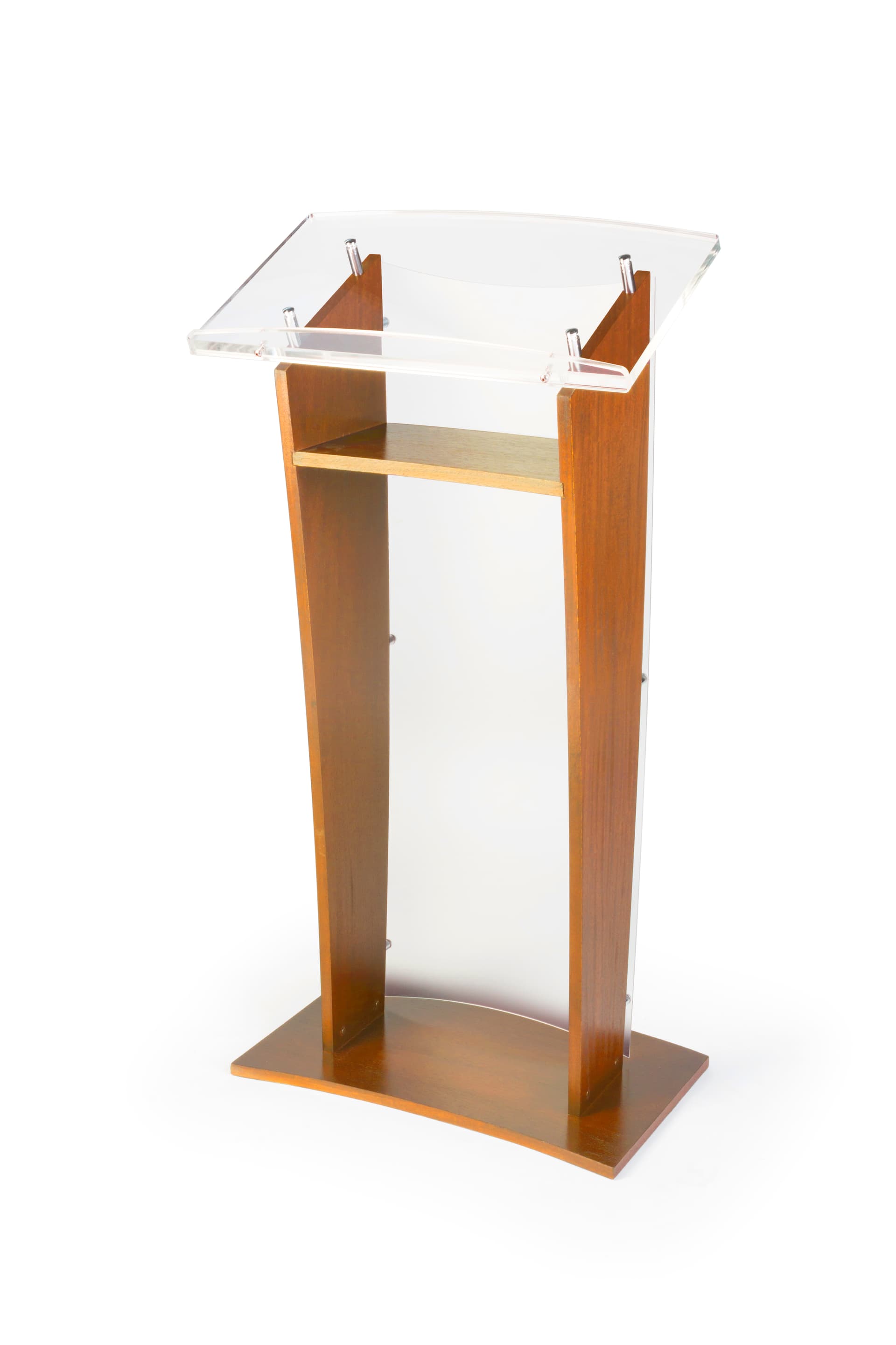Wood Rostrum Podium | Maple Veneer Finish | Displays2Go