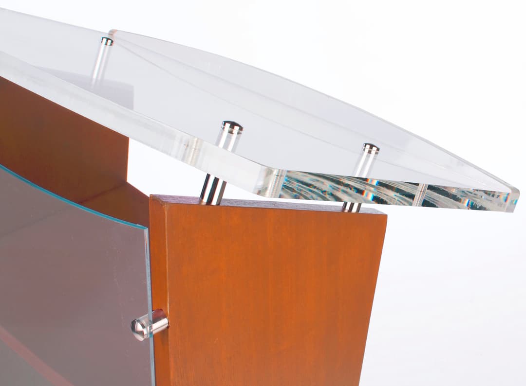 Wood Rostrum Podium | Maple Veneer Finish | Displays2Go