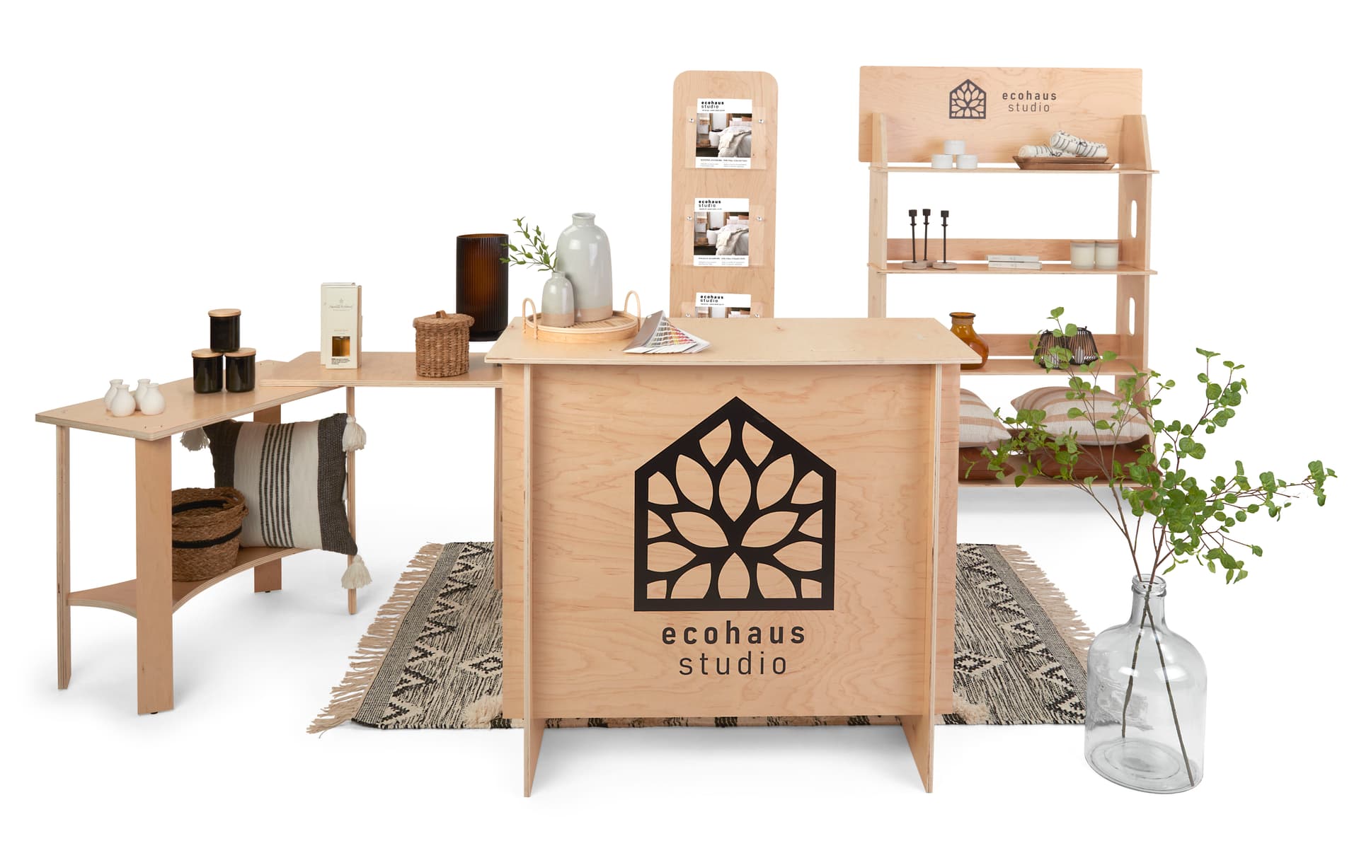 Wooden Knockdown Shelf Merchandiser | 4-Tiered Shelving | Displays2Go